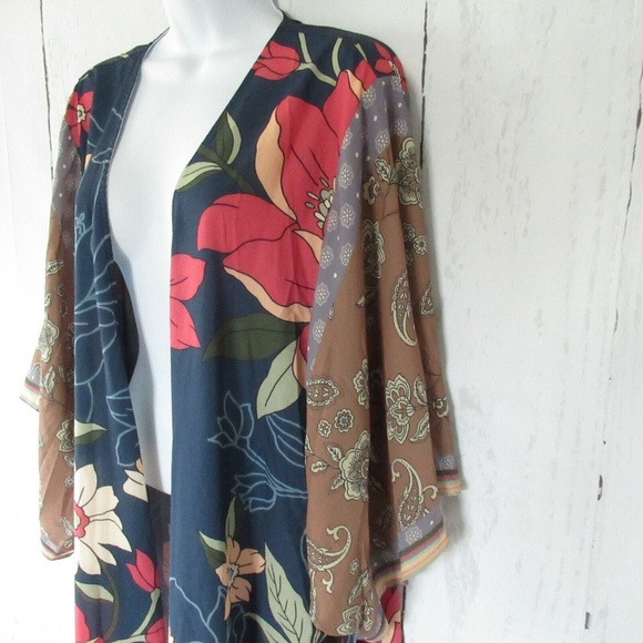 Umgee | Tops | Umgee Kimono Duster Cardigan Floral Mixed Print | Poshmark